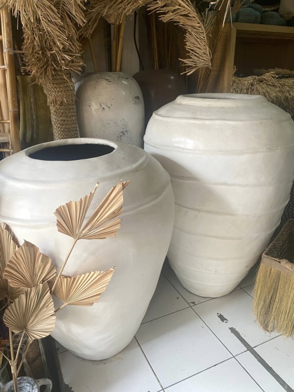 XL aardewerken pot Puti 92cm wit – Bali Styling & Ibiza Living
